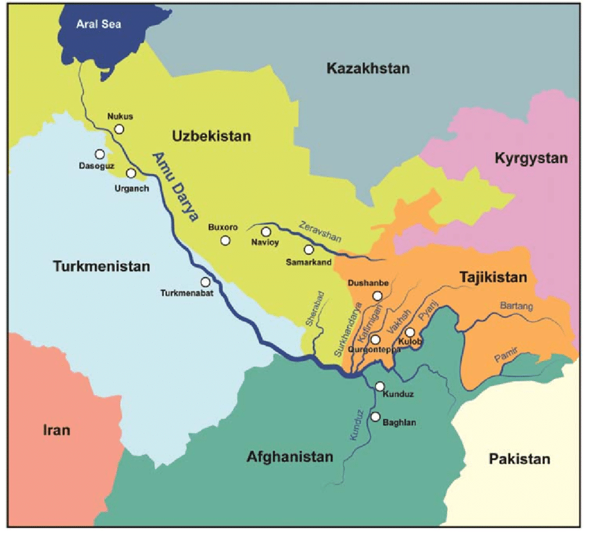 Afghanistan's major water sources: Amu Darya, Kabul. UPSC