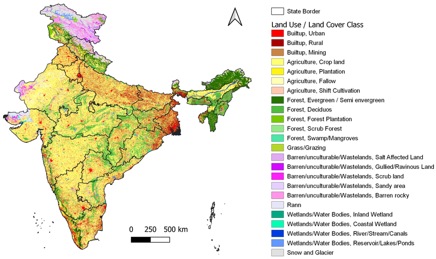 India's built-up area grew due to urbanisation and infrastructure UPSC