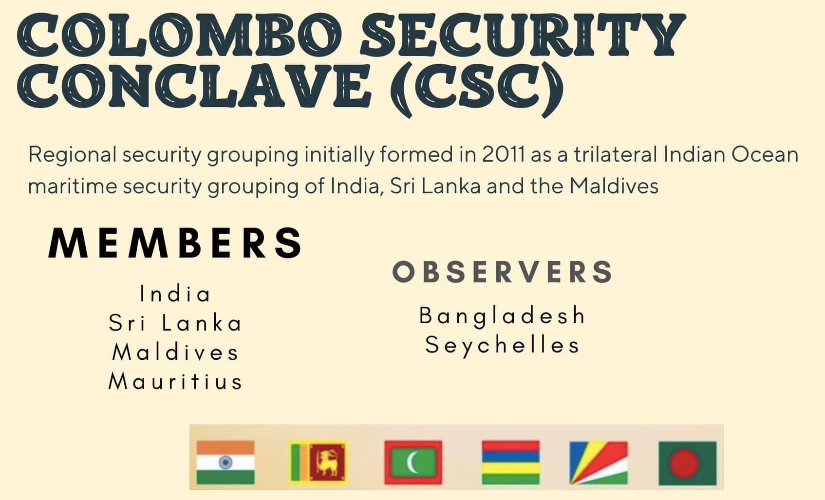 Colombo Security Conclave UPSC