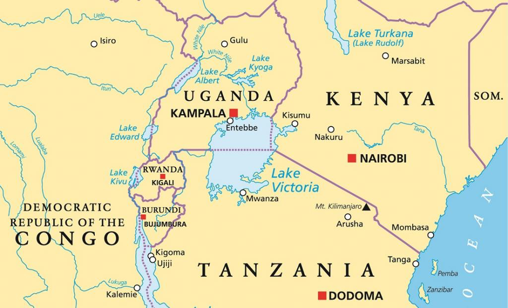 What Countries Border Lake Victoria Lake Victoria Stock Illustrations