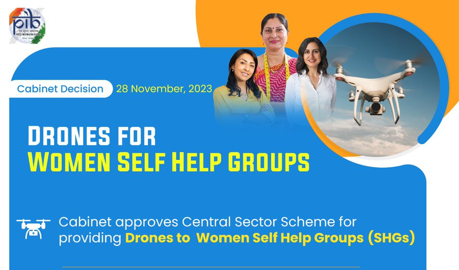 Cabinet Approves Scheme Providing Drones to Women SHGs UPSC