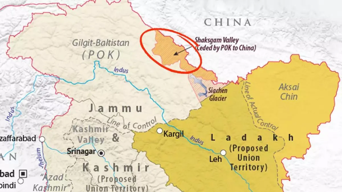 Dispute between India and China over Shaksgam Valley. UPSC