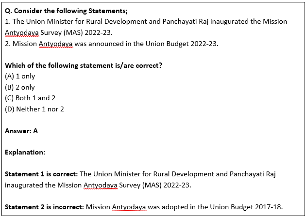 Mission Antyodaya | UPSC Current Affairs | IAS GYAN