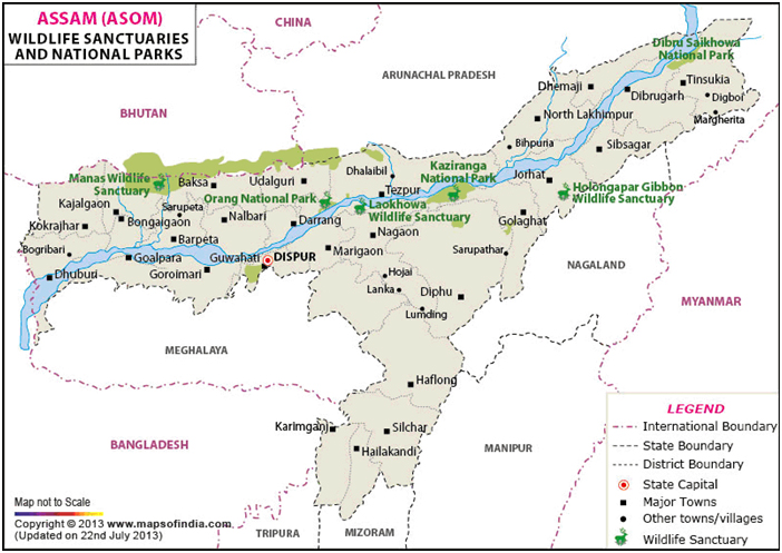 GLIMPSE OF NATIONAL PARKS & WILDLIFE SANCTUARIES IN ASSAM - IAS Gyan