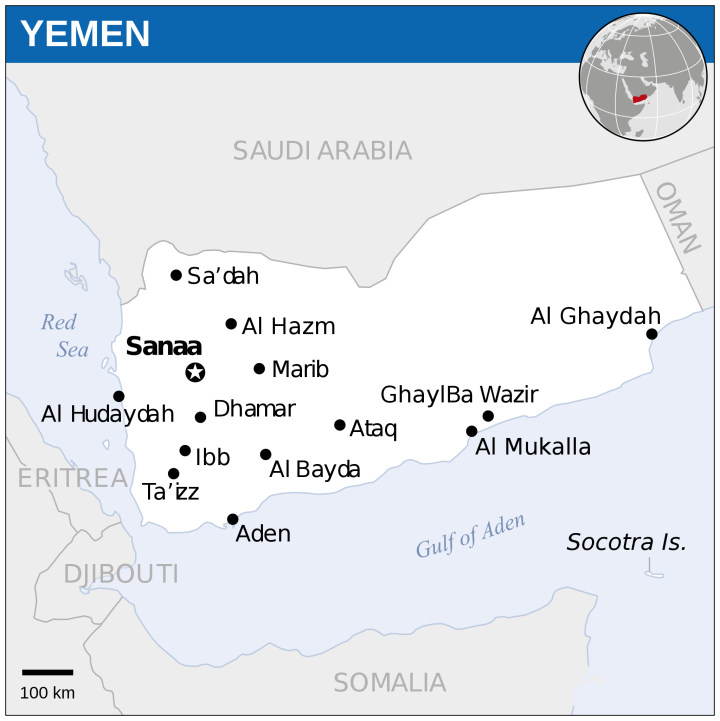 Yemen Border Countries Highly Detailed Yemen Map With Flag, Capital