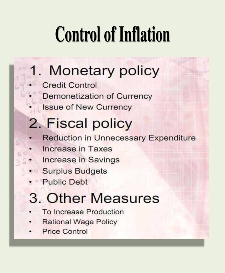 Controlling Inflation