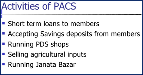 PRIMARY AGRICULTURAL CREDIT SOCIETIES (PACS) | IAS GYAN